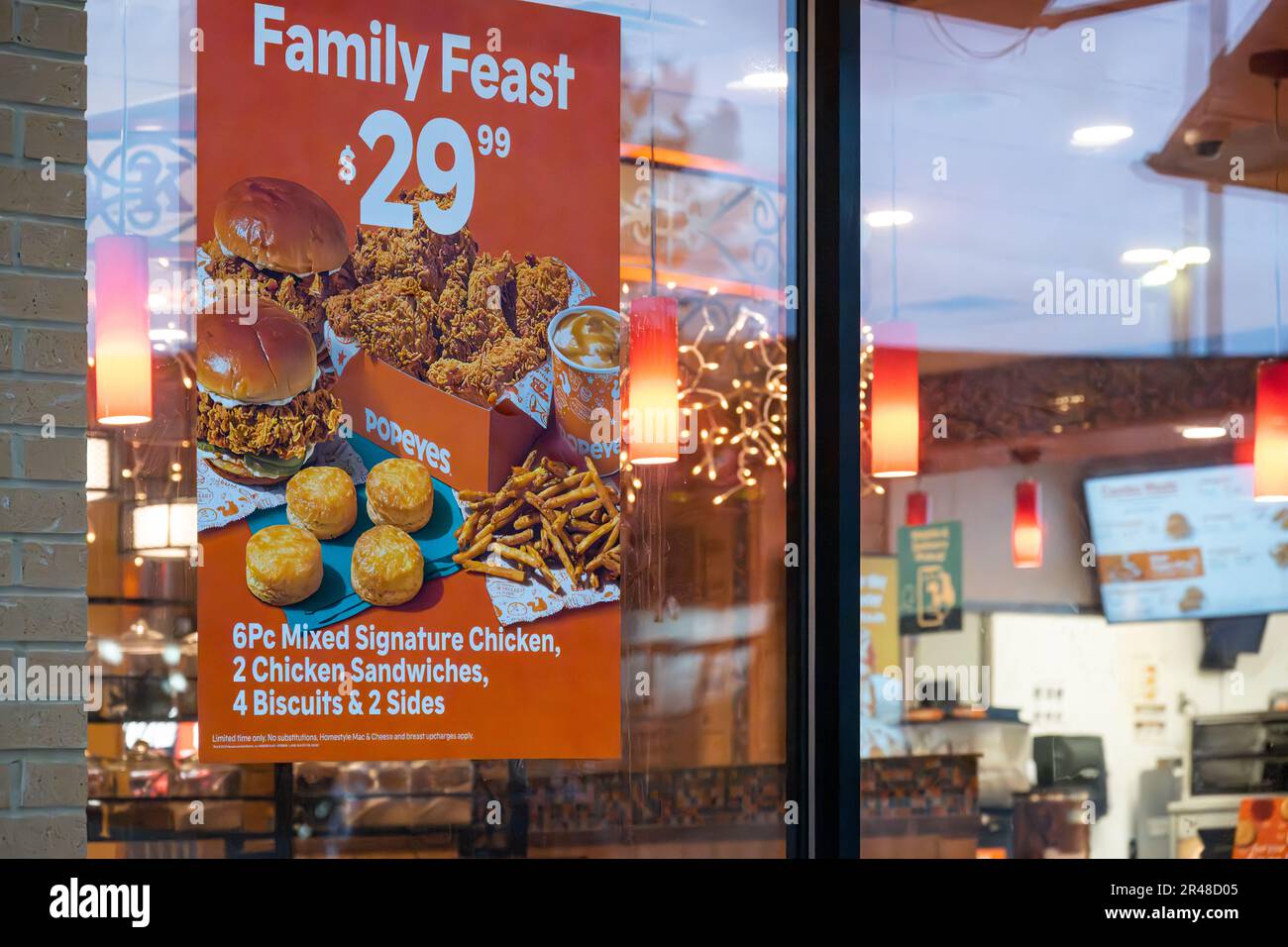 Family Feast poster at Popeye's Louisiana Kitchen chicken fast food ...