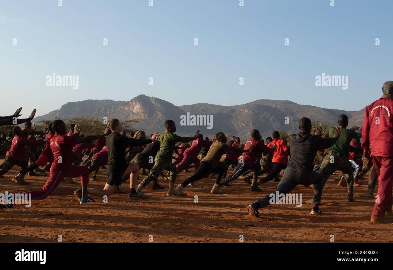 Soldiers from the Kenyan Defence Forces, Ugandan Army, and U.S. Army ...
