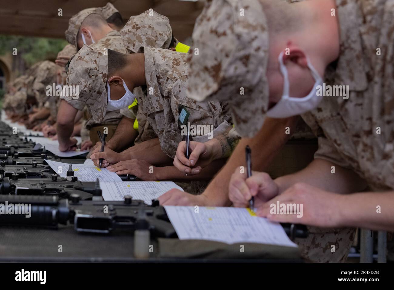 U.S. Marine Corps recruits with India Company, 3rd Recruit Training ...