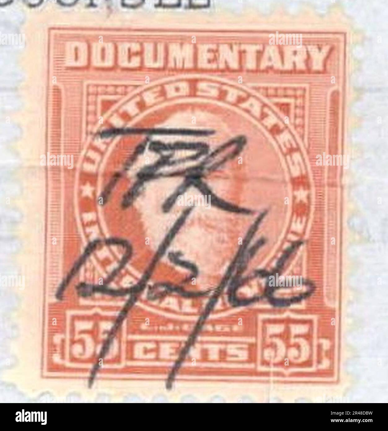 US 55 cent revenue stamp 1954 Stock Photo - Alamy