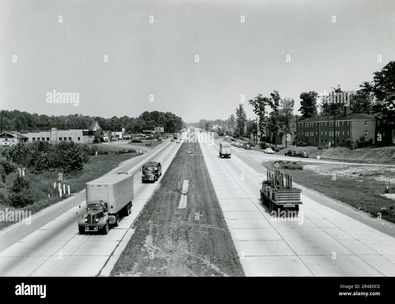 US 40 from Martin Boulevard Baltimore County Maryland May 1953 Stock ...