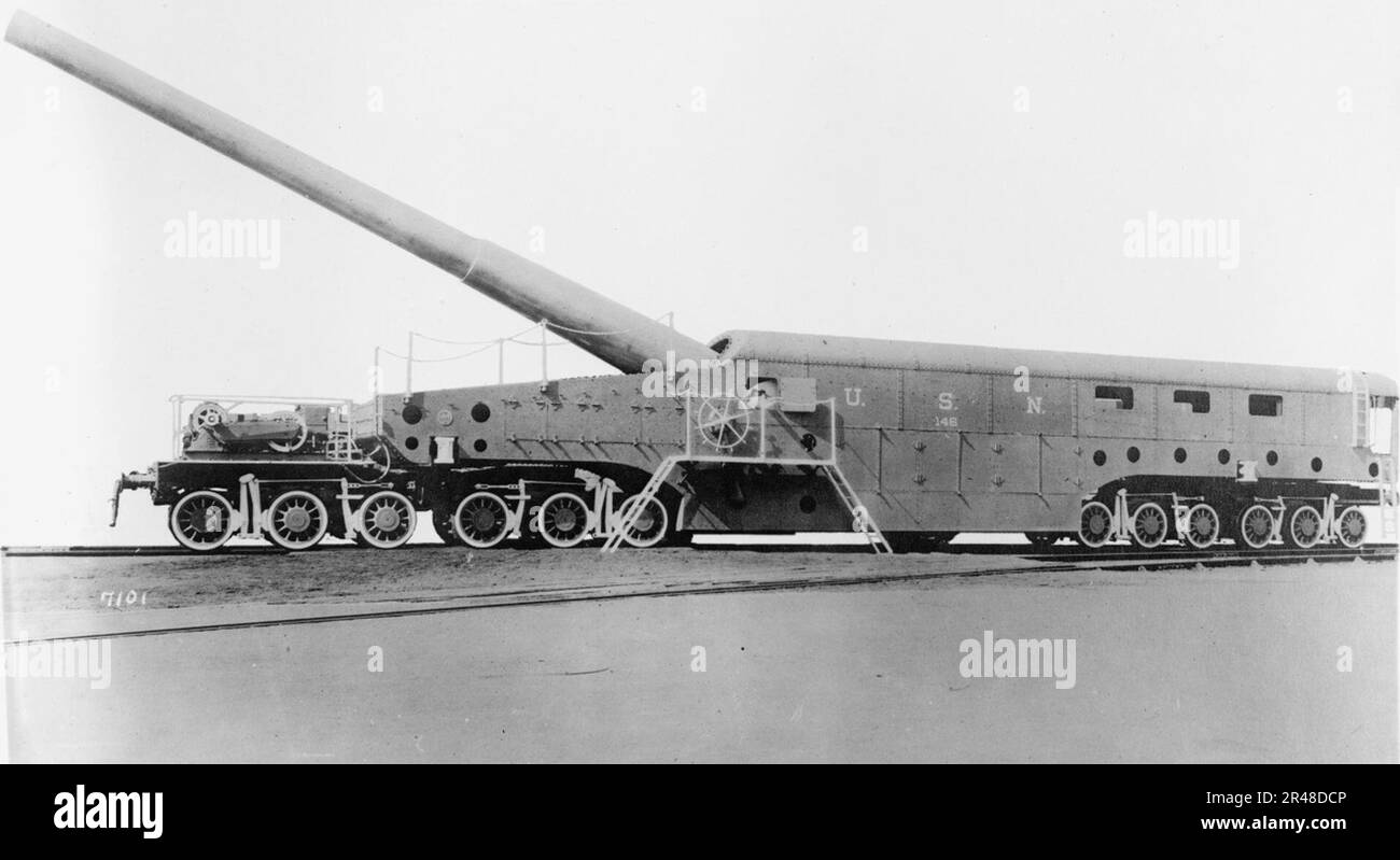 US 14 inch railway gun Mk I Stock Photo - Alamy