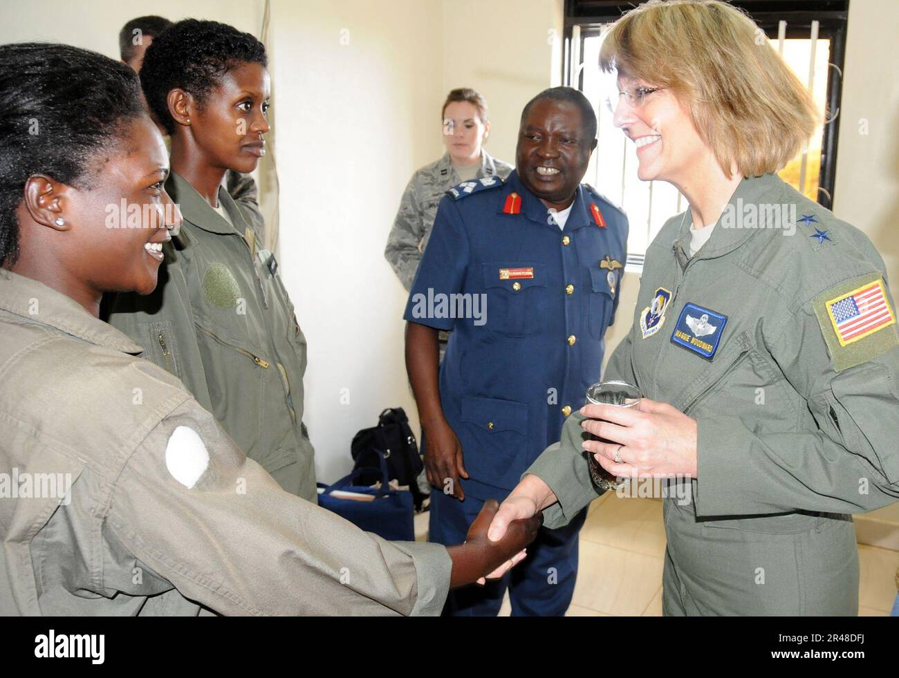 US Air Forces Africa Commander with UPDAF personnel at Entebbe Air Base ...