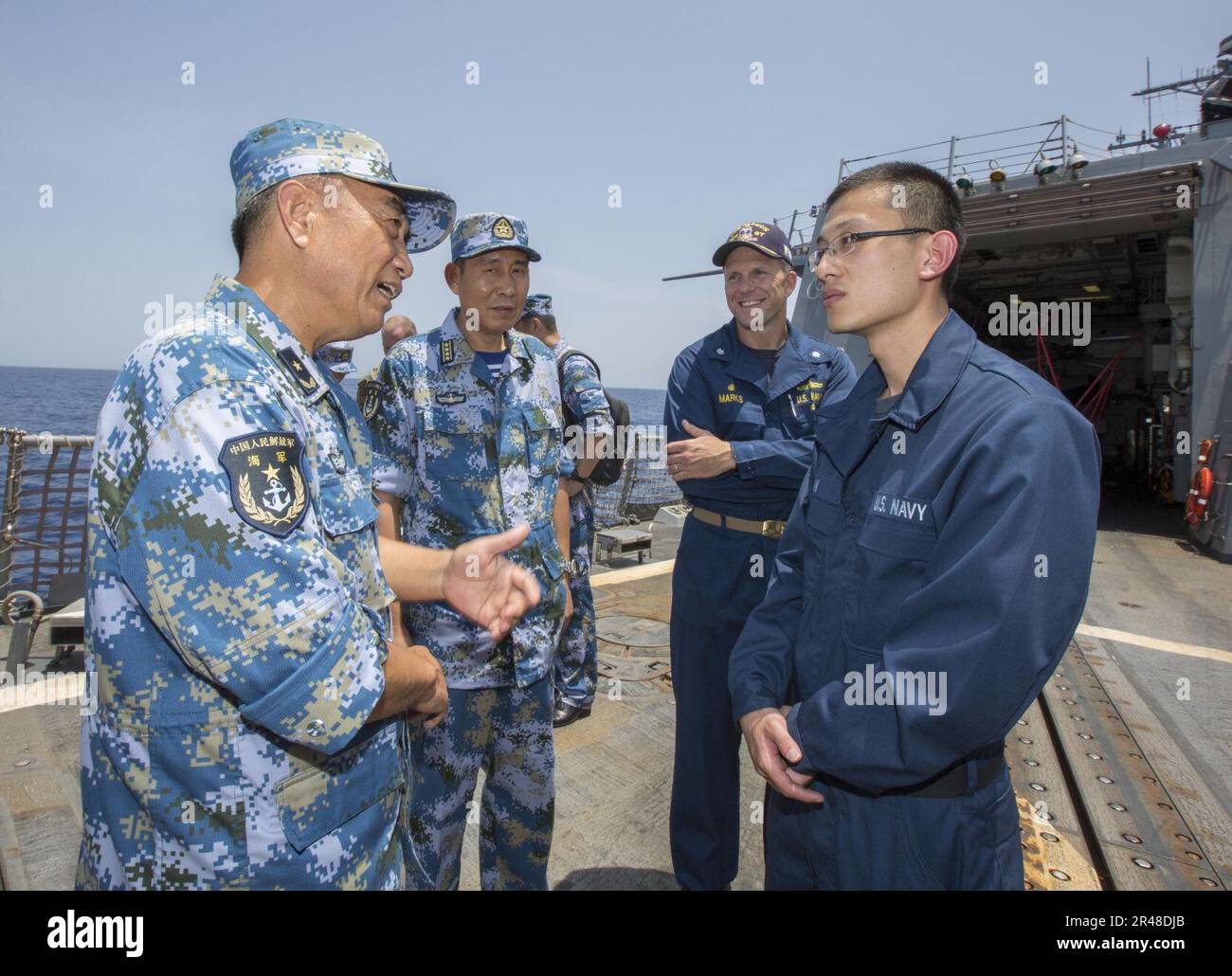 US and Chines counter piracy exercise 130823 Stock Photo - Alamy