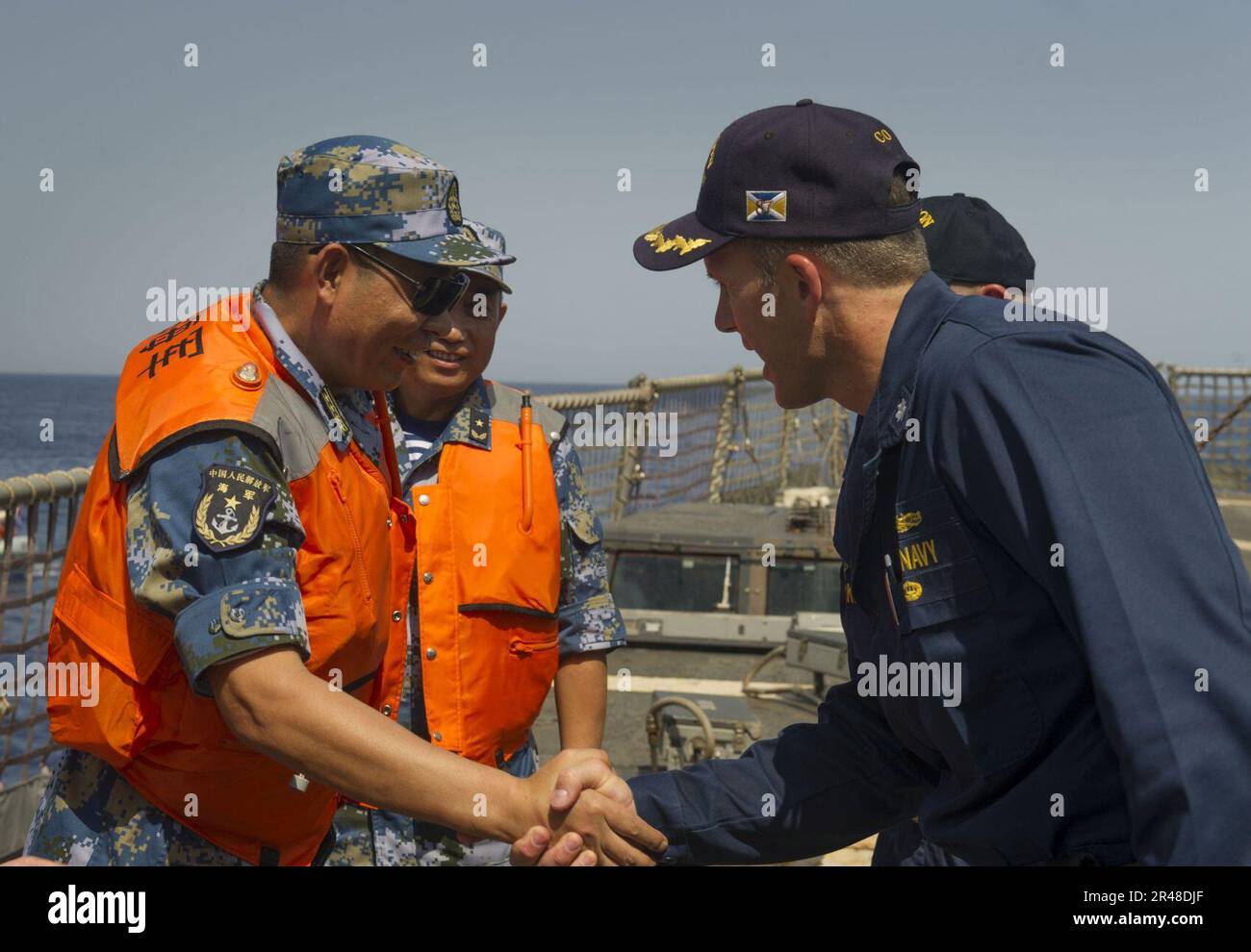 US and Chinese counter piracy exercise 130823 Stock Photo - Alamy