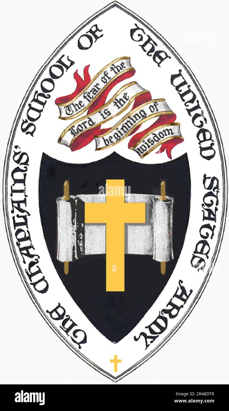 US Army Chaplain School emblem old Stock Photo - Alamy