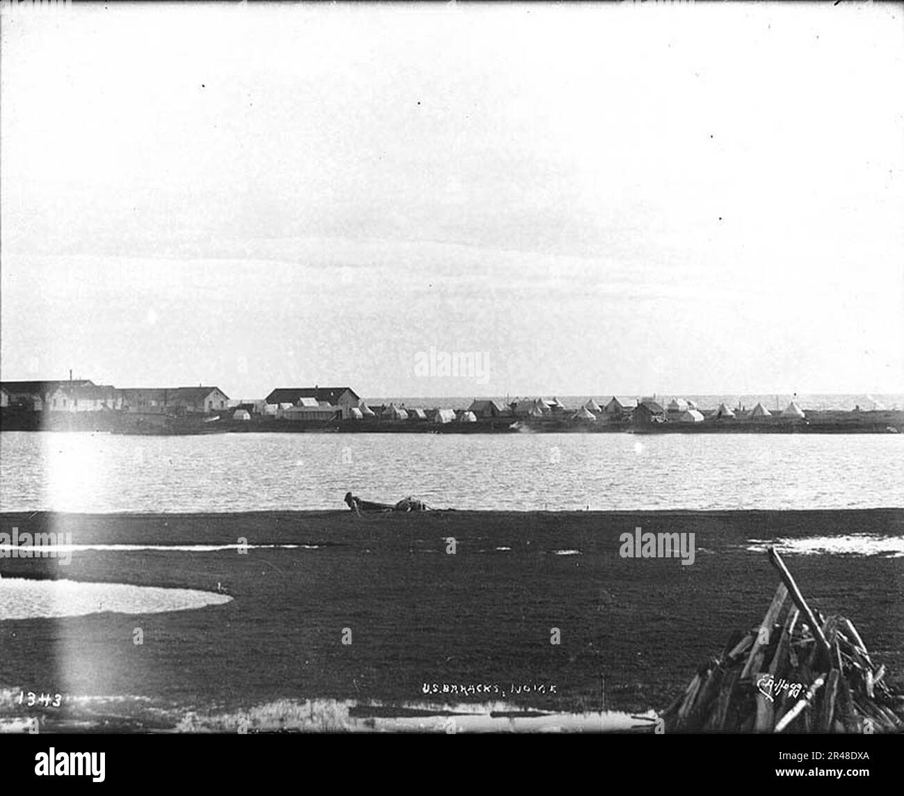 US Army barracks, Nome, Alaska, ca 1900 Stock Photo - Alamy