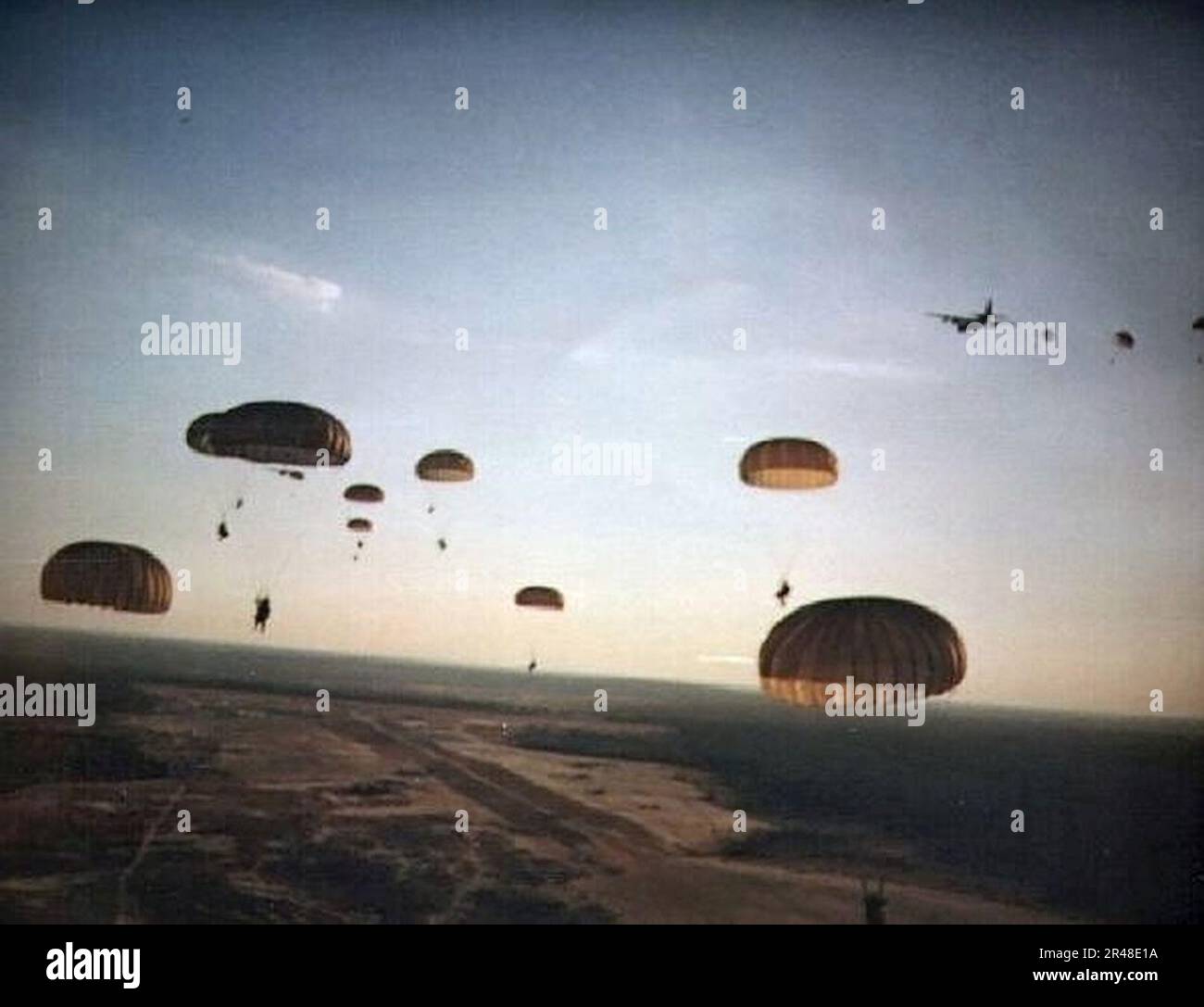 US Army Rangers parachute into Grenada during Operation Urgent Fury ...