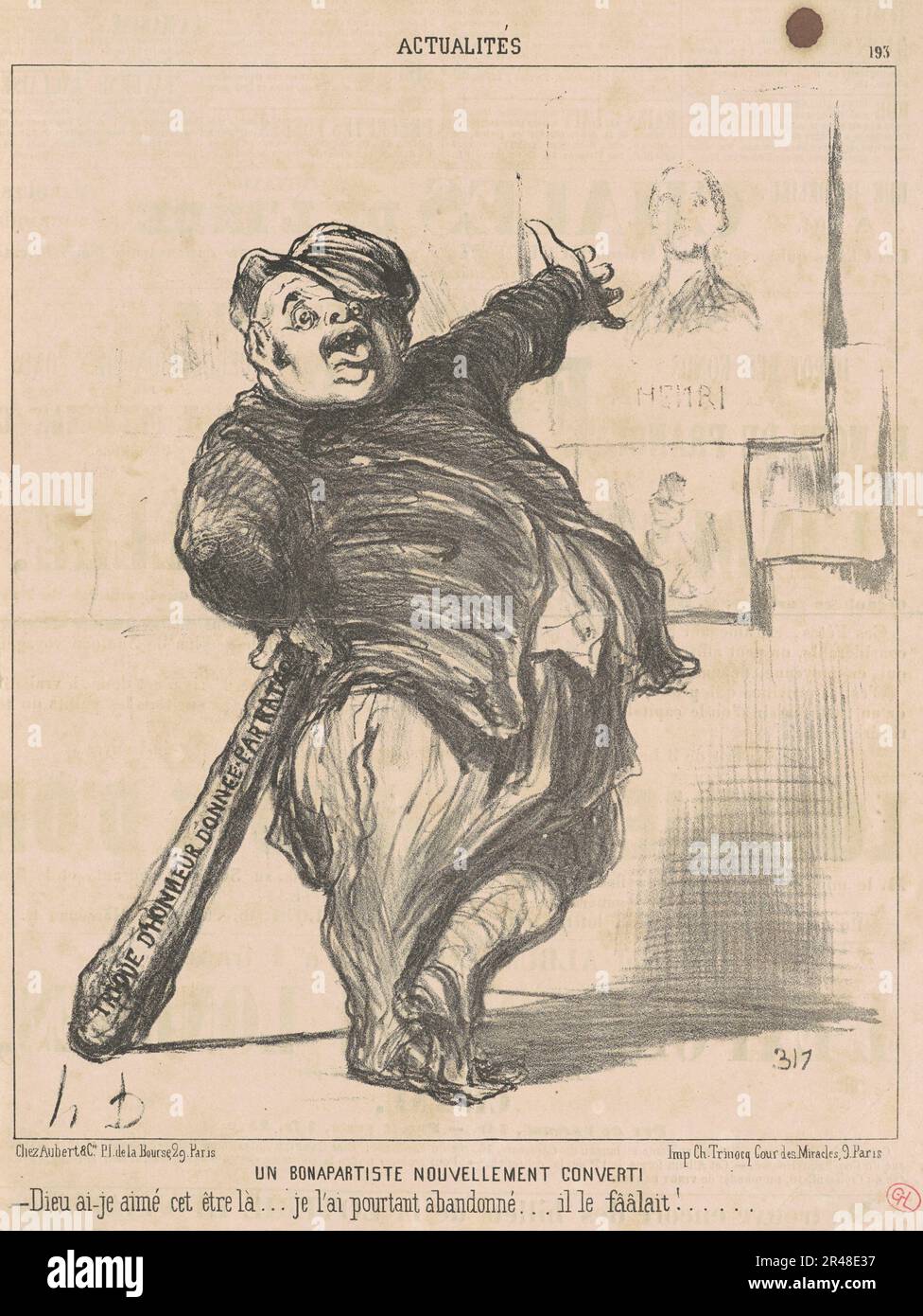 Un Bonapartiste nouvellement converti, 19th century.A newly converted ...