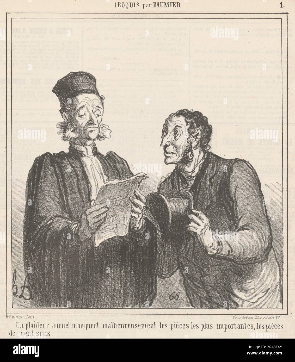 Un plaideur auquel manquent ..., 19th century.A litigant who ...
