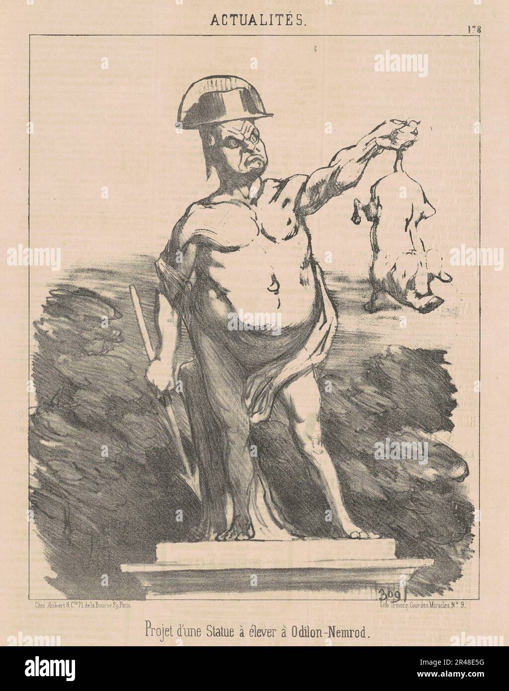 Projet d'une statue ... a Odilon-Nemrod, 19th century.Project of a ...