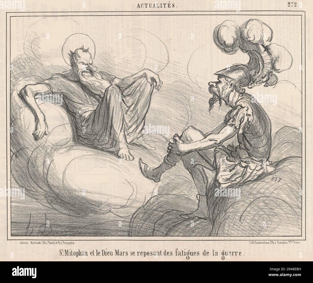 Saint Mitophan et le dieu mars ..., 19th century.Saint Mitrophan and ...