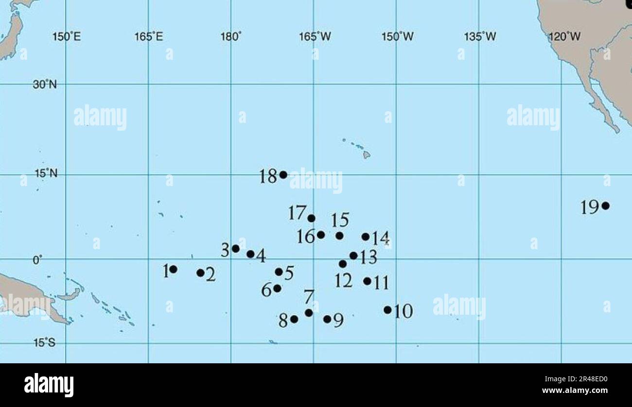 US claimed pacific guano islands Stock Photo - Alamy