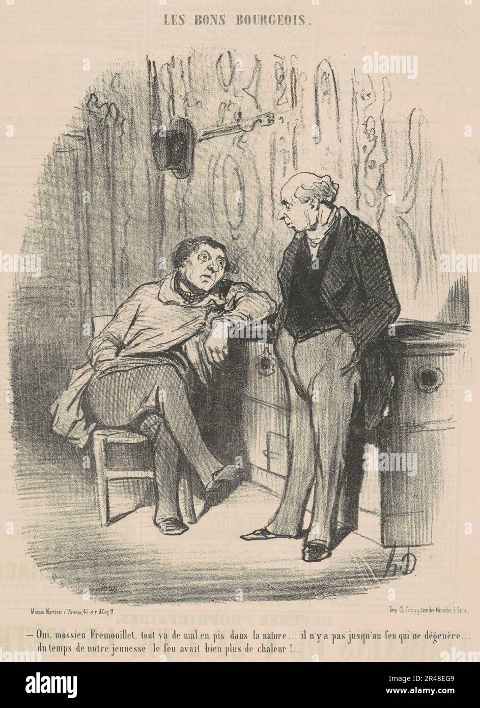 Oui, Mossieu Fremouillet, tout va de mal en pis ..., 19th century.The ...