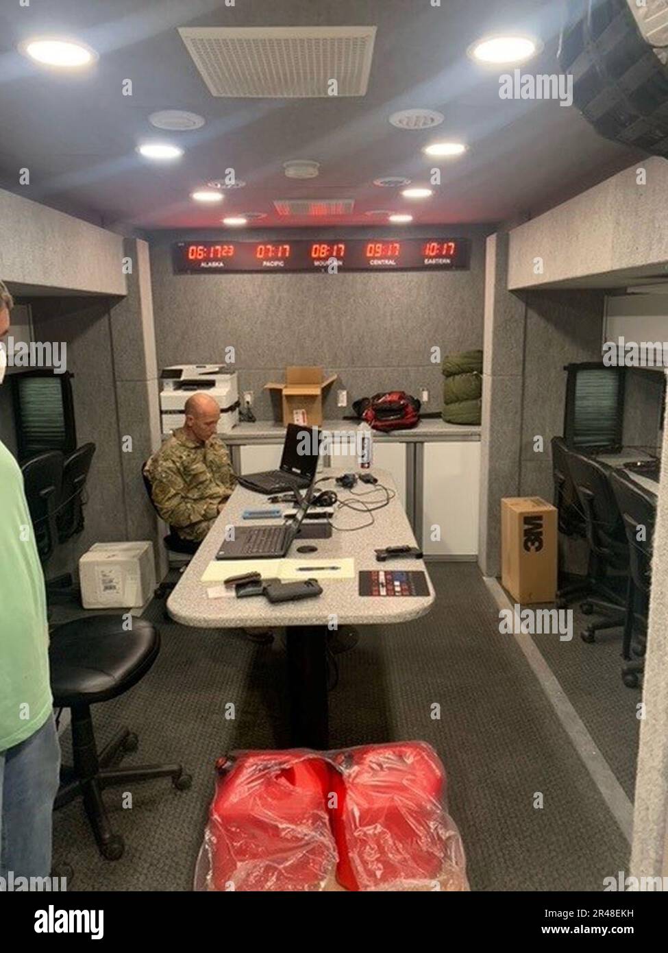 US Customs & Border Protection Incident Command vehicle interior, Baton ...