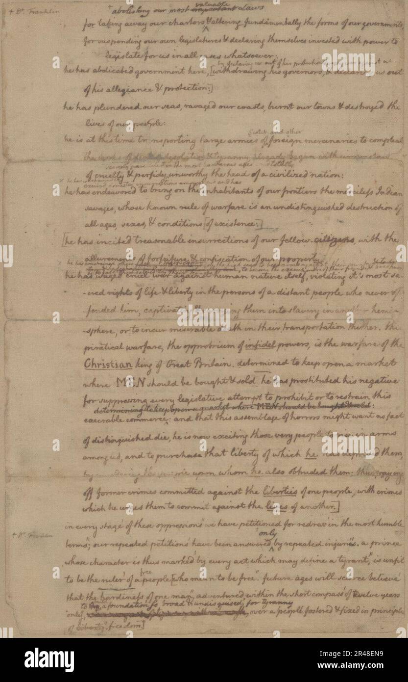 Declaration of independence draft hi-res stock photography and images ...