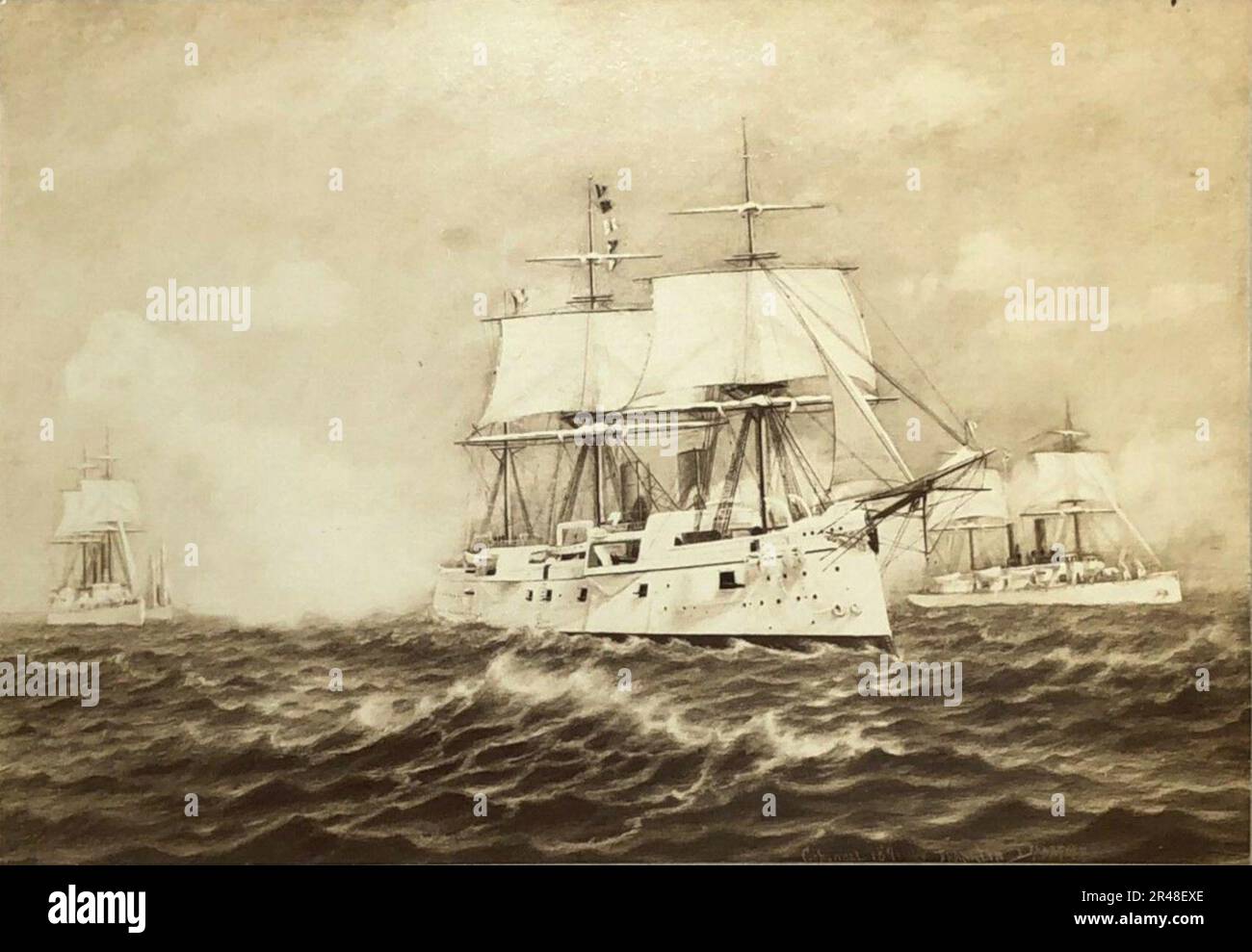 US FLAGSHIP Chicago PHOTOGRAPH of Painting by Franklyn Bassford Stock ...