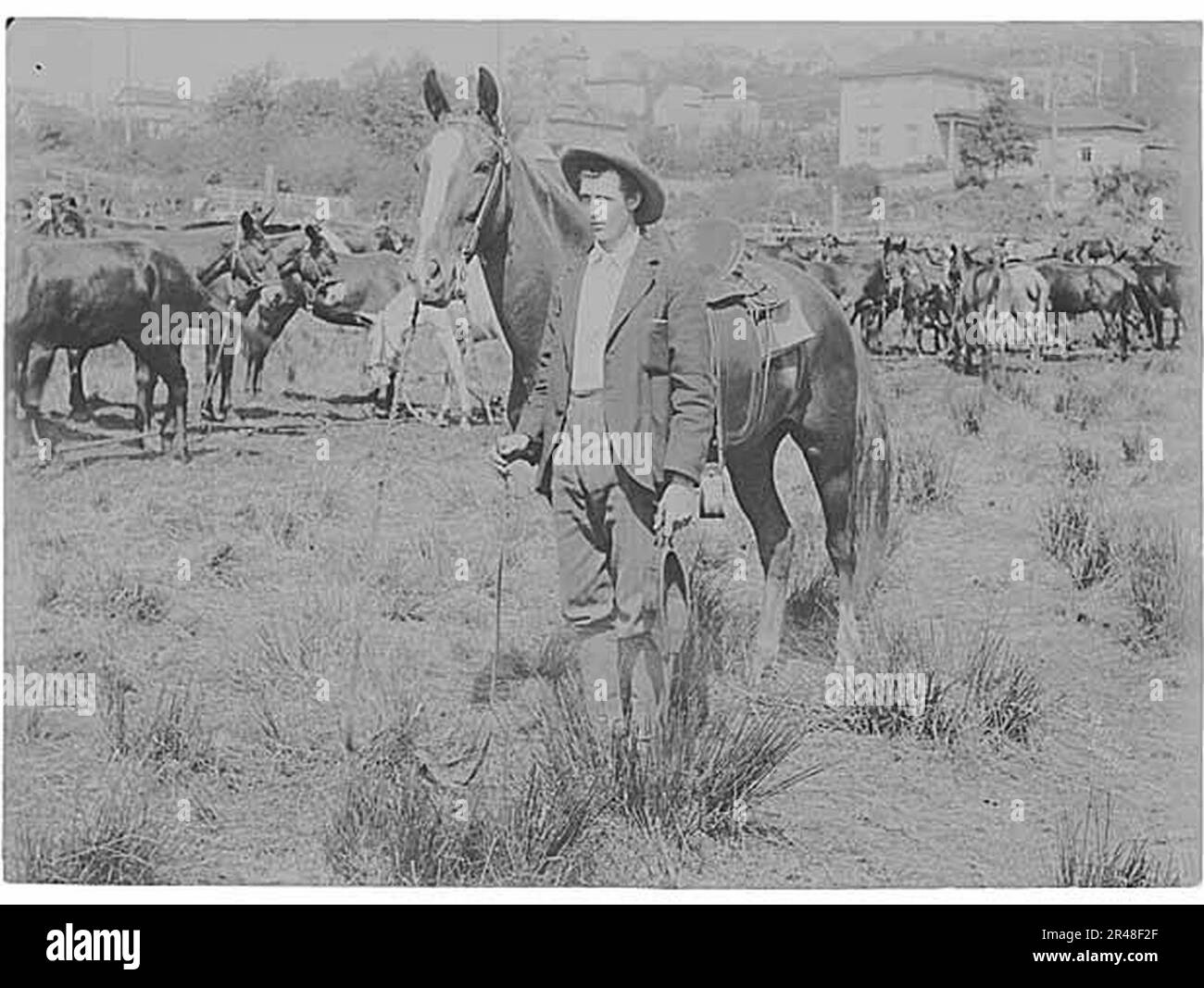 US government military corral in north Seattle showing a soldier with a ...