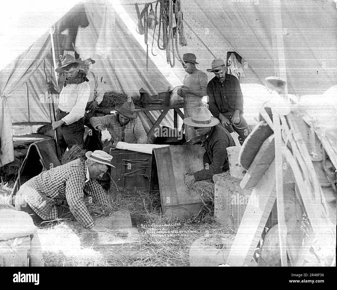 US government military corral in north Seattle showing soldiers making ...