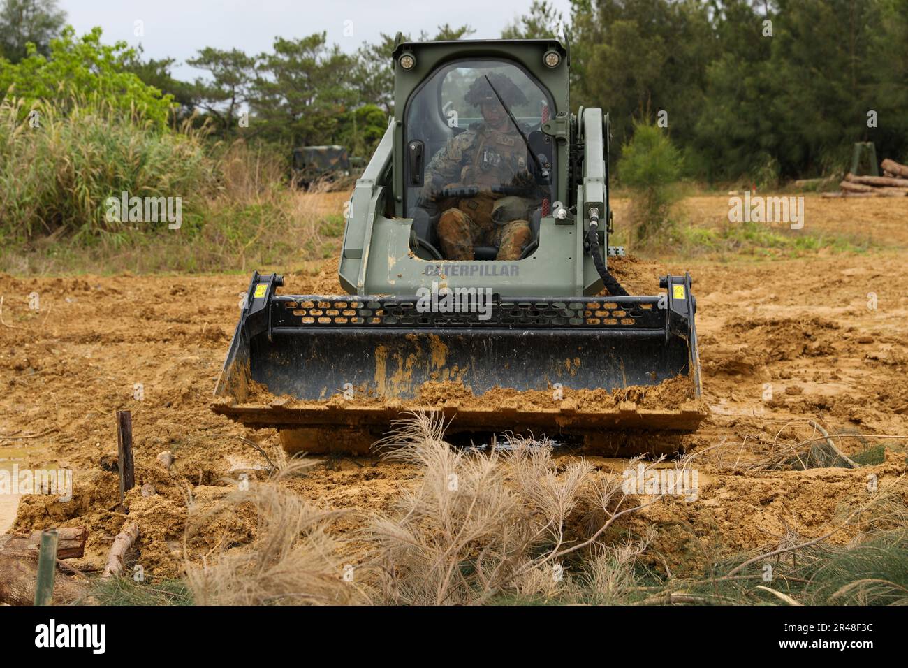 A U.S. Marine with 9th Engineer Support Battalion finalizes ...
