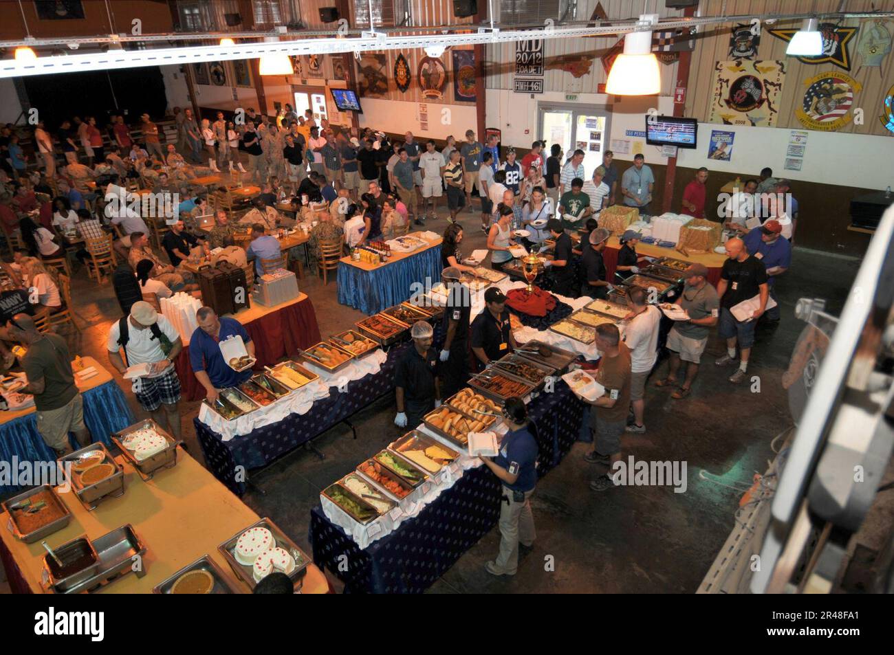 US military and civilian contractors enjoy a meal at the ultimate ...