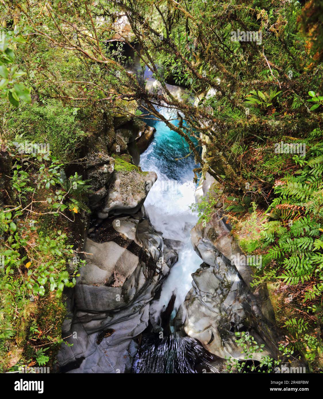 Above a waterfall new zealand hi-res stock photography and images - Alamy