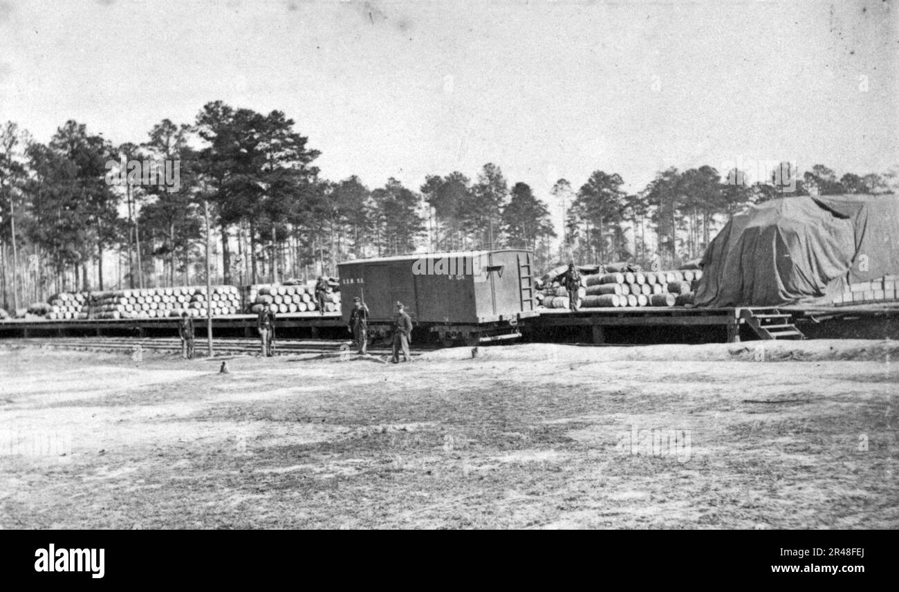 US Military Railroad - boxcar guarded Stock Photo - Alamy