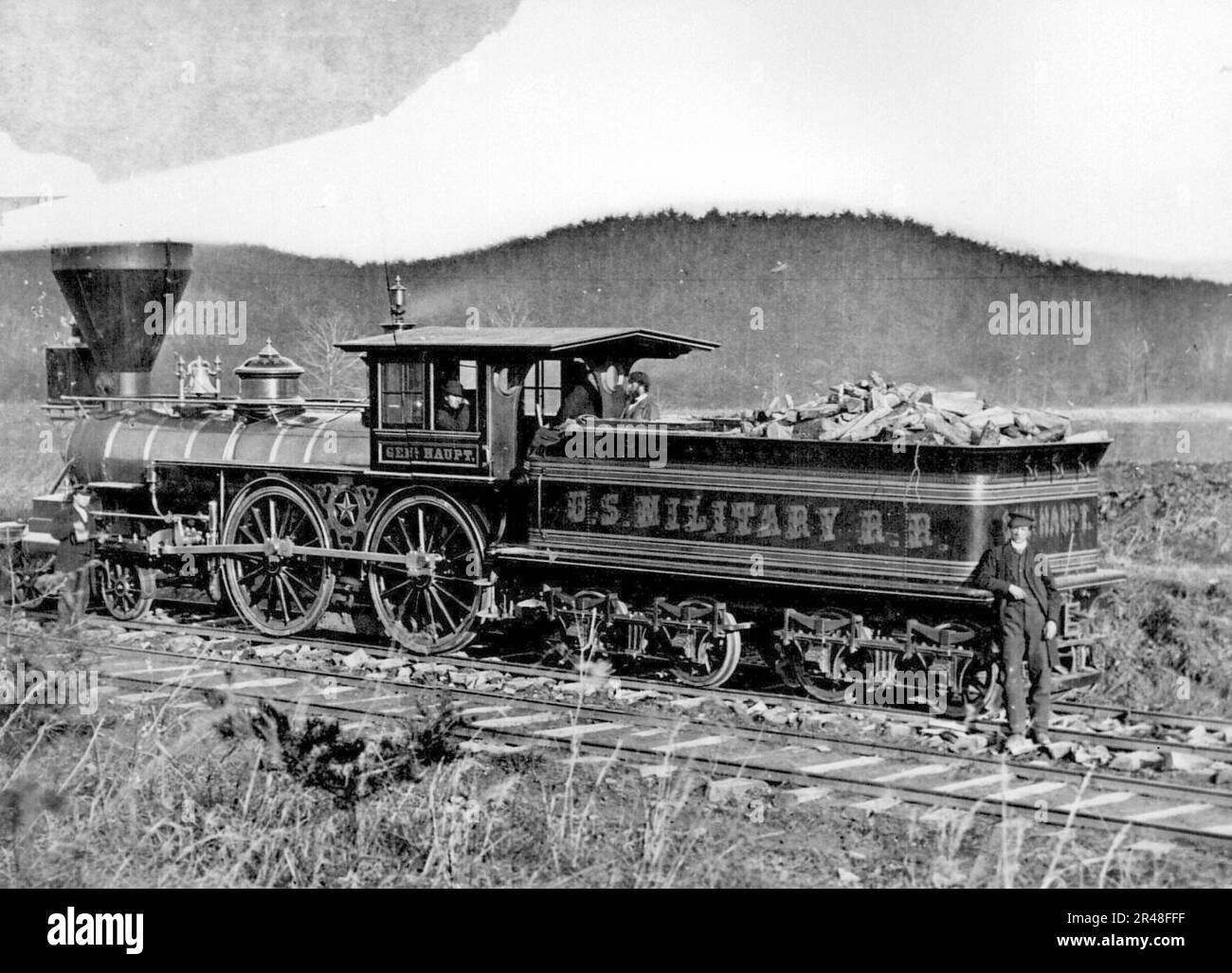 US Military Railroads engine General Haupt Stock Photo - Alamy