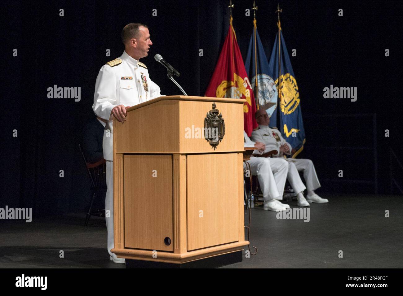 US Naval Academy Change of Command 190726 Stock Photo - Alamy