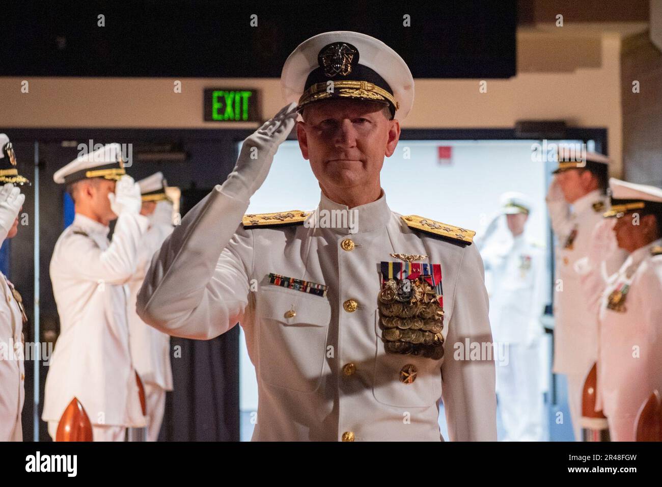 US Naval Academy Change of Command 190726 Stock Photo - Alamy