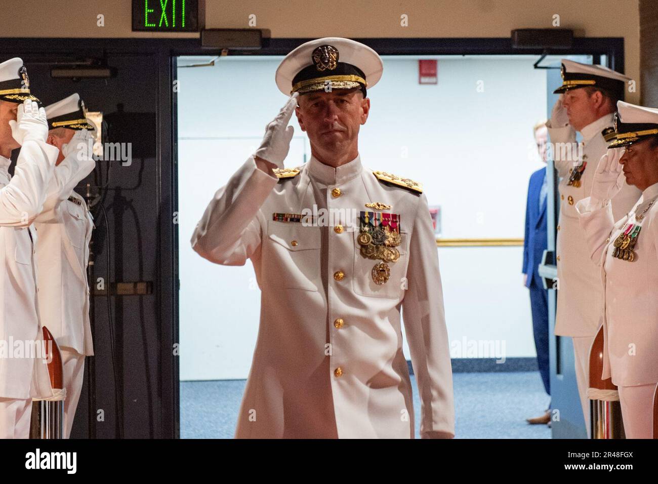 US Naval Academy Change of Command 190726 Stock Photo - Alamy