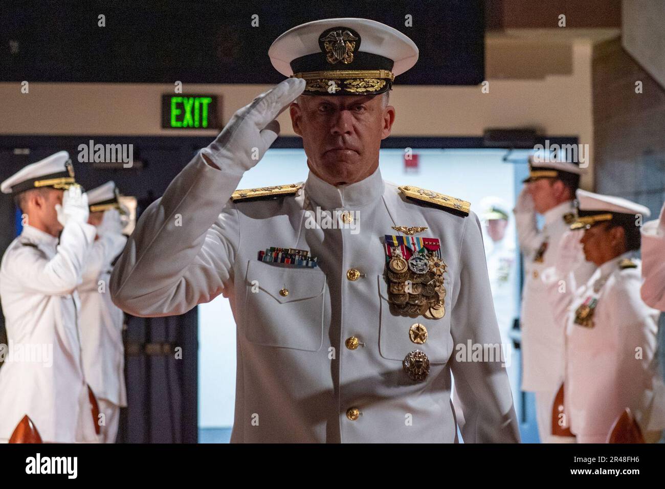 US Naval Academy Change of Command 190726 Stock Photo - Alamy