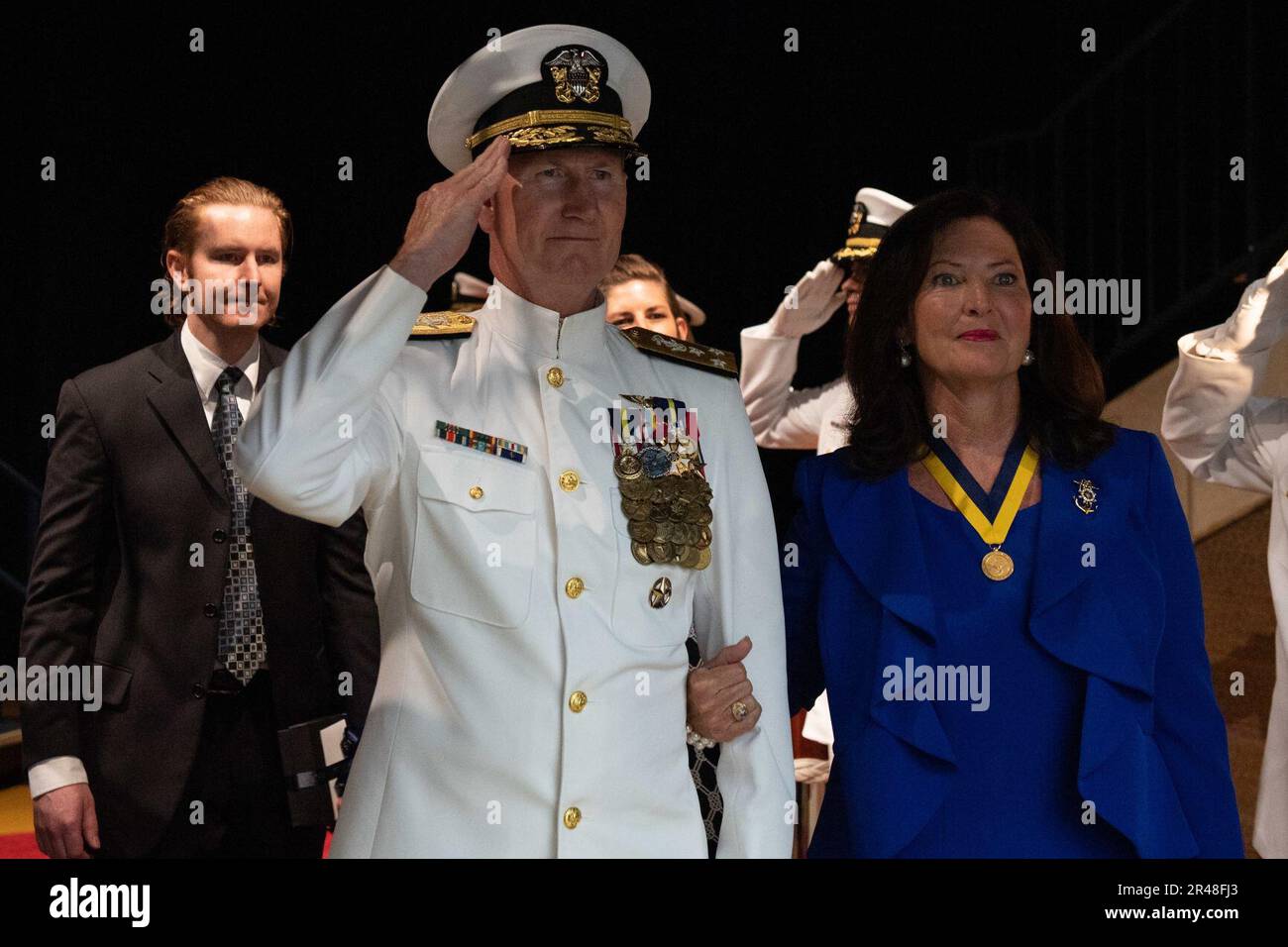 US Naval Academy Change of Command 190726 Stock Photo - Alamy