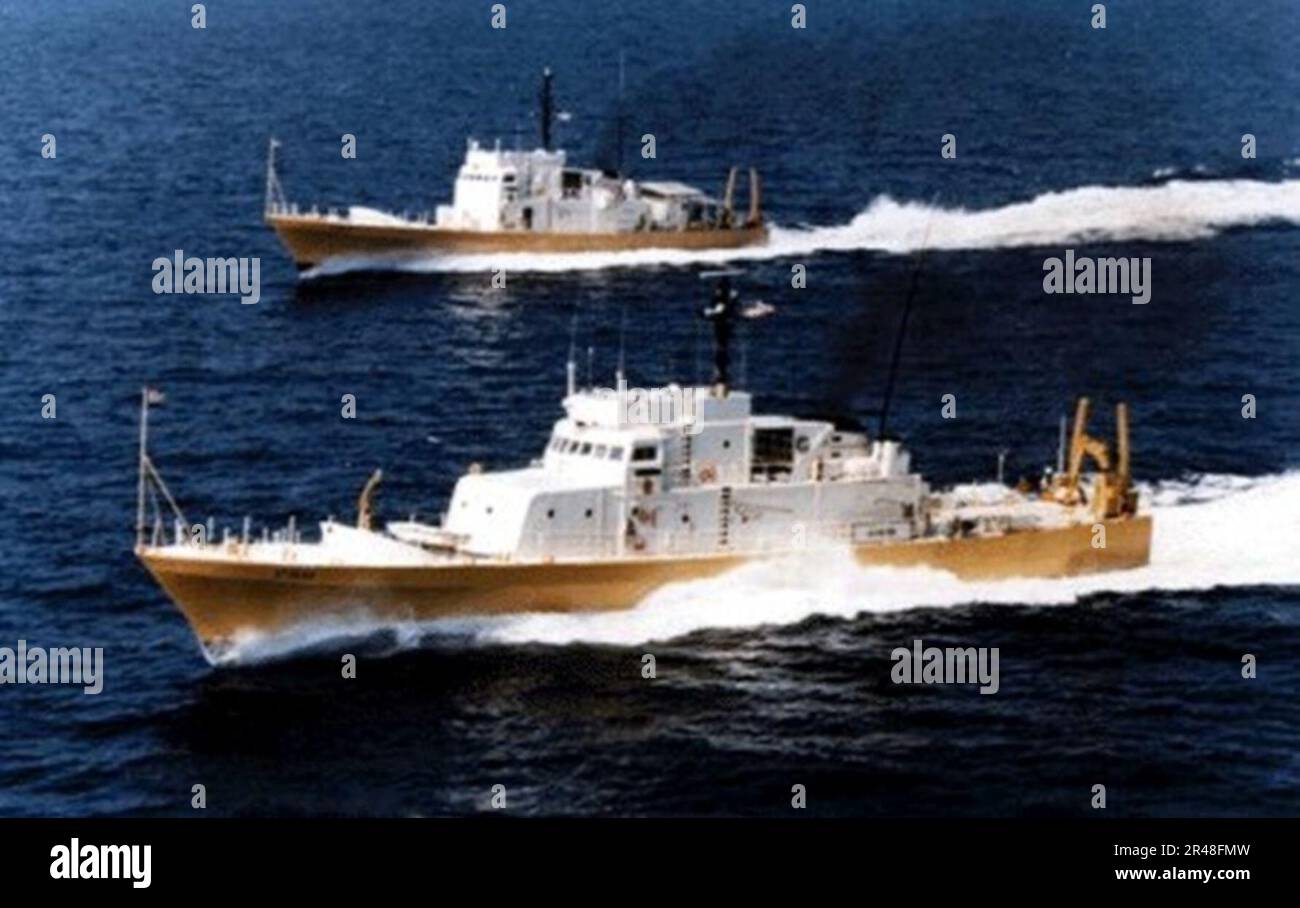 US Naval Sea Systems Command research vessels Athena and Athena II ...