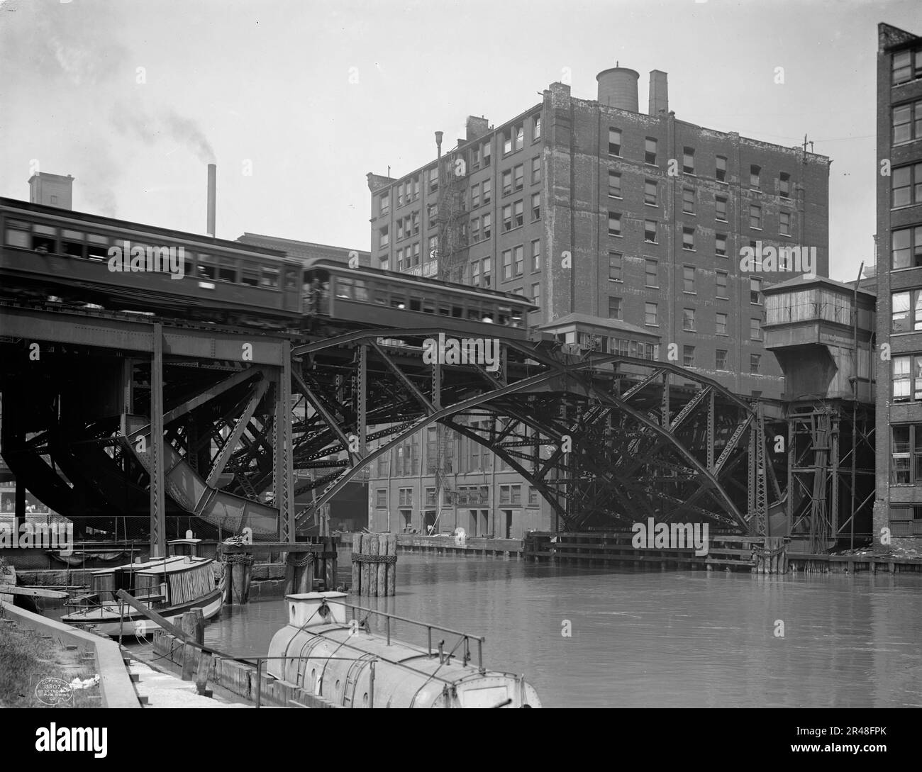 Jackknife Bridge, Chicago, Ill., c1907 Stock Photo - Alamy