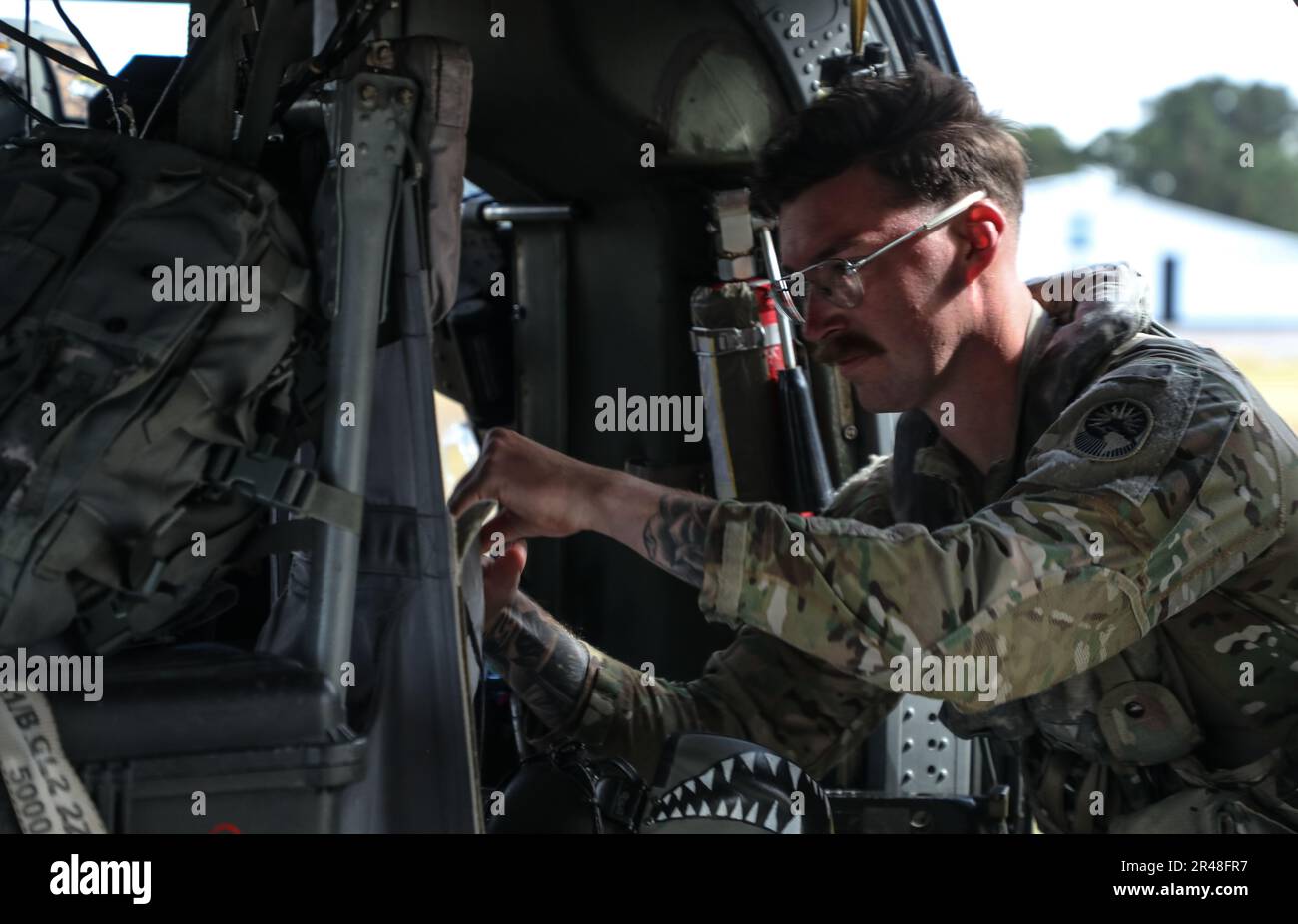 Sgt. Mason Lamontagne, a UH60 Crew Chief from 1-228th Aviation Regiment ...