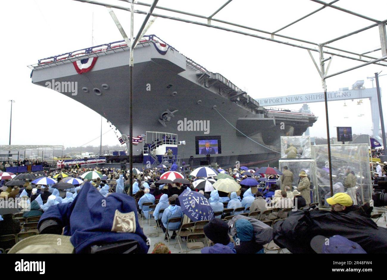 US Navy Christening of the Ronald Reagan CVN 76 Stock Photo - Alamy