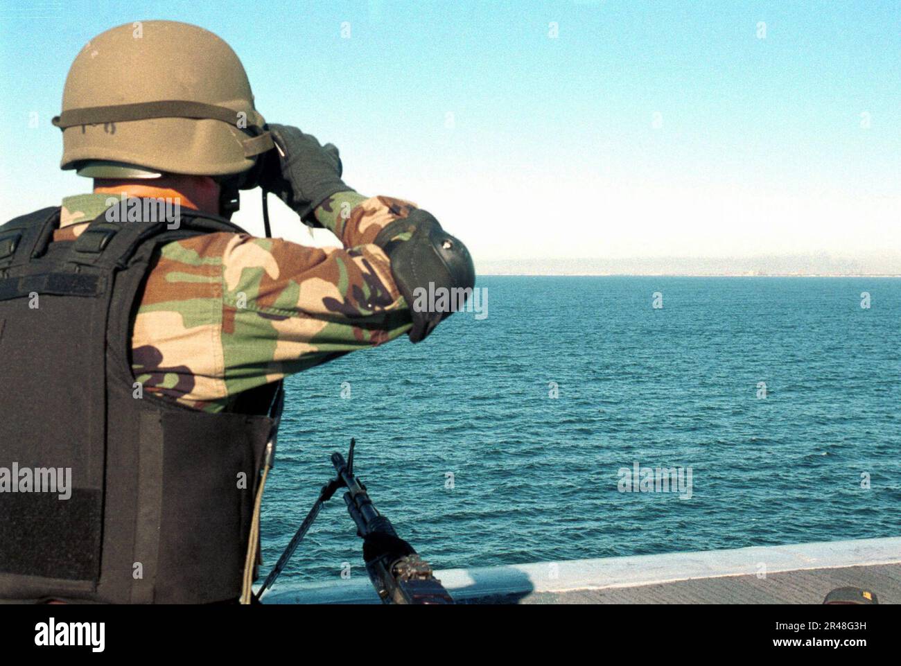 US Navy security lookout watch in New York Stock Photo - Alamy
