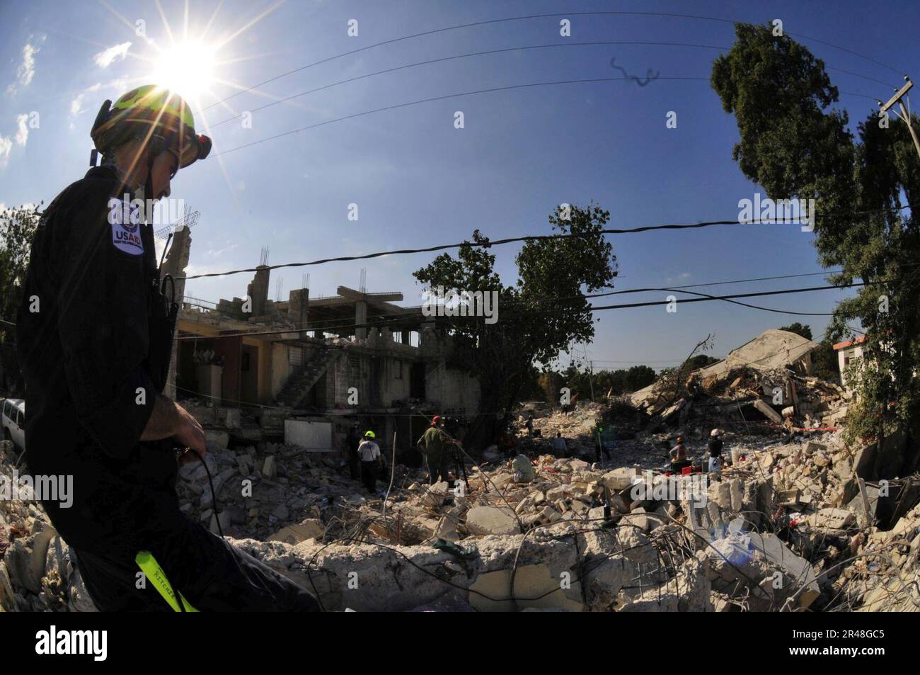 US Navy A Member of the Virginia Task Force 1 Urban Search and Rescue ...