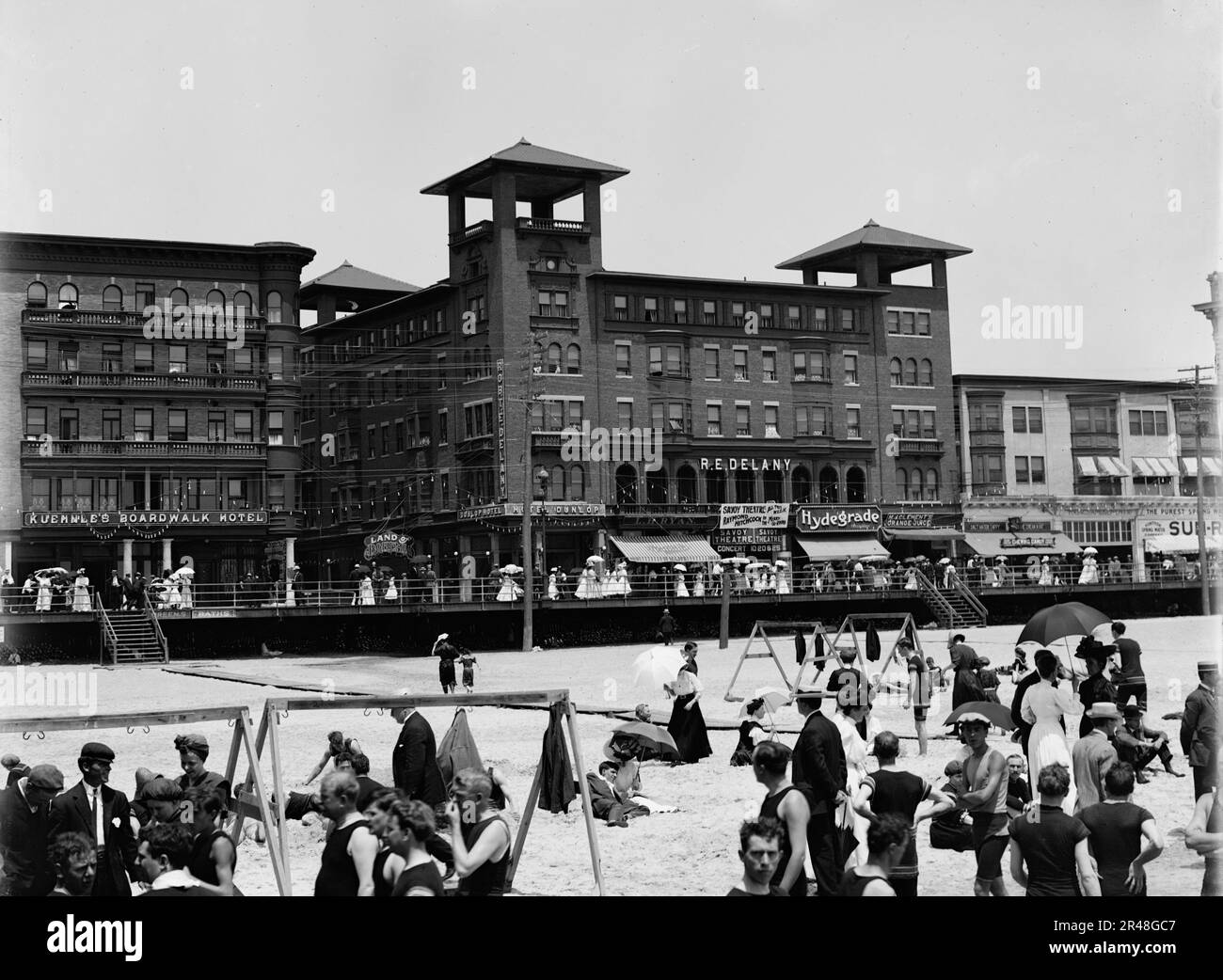 Bathing crowd Black and White Stock Photos & Images - Alamy