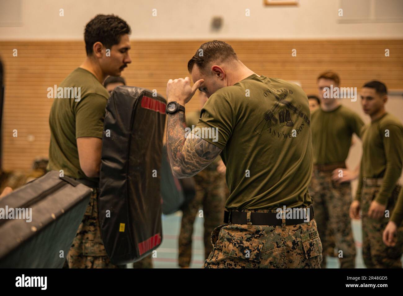U.S. Marine Corps Staff Sgt. Brian Bessey, a martial arts instructor ...