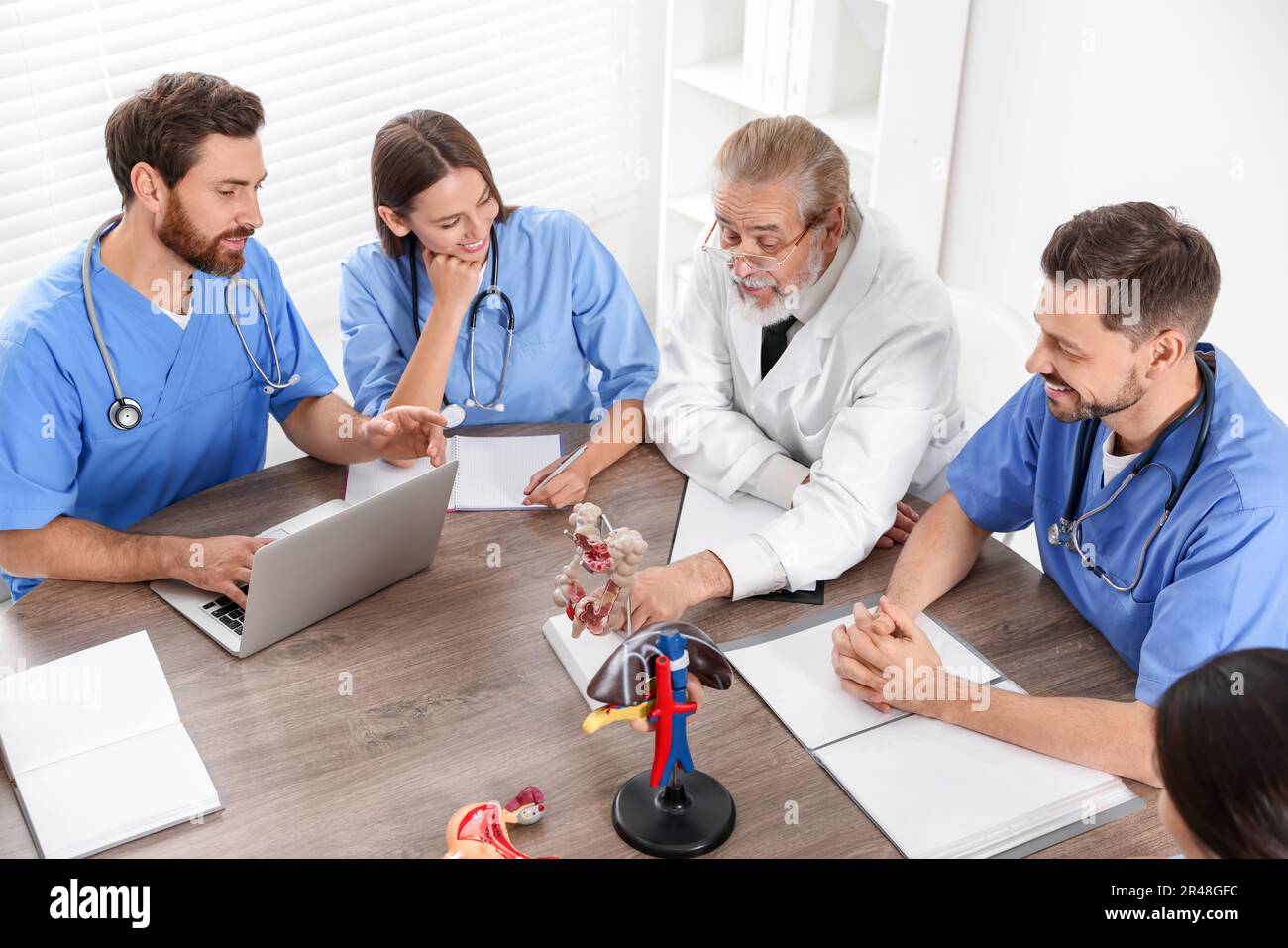 Doctor giving lecture for interns in university Stock Photo - Alamy