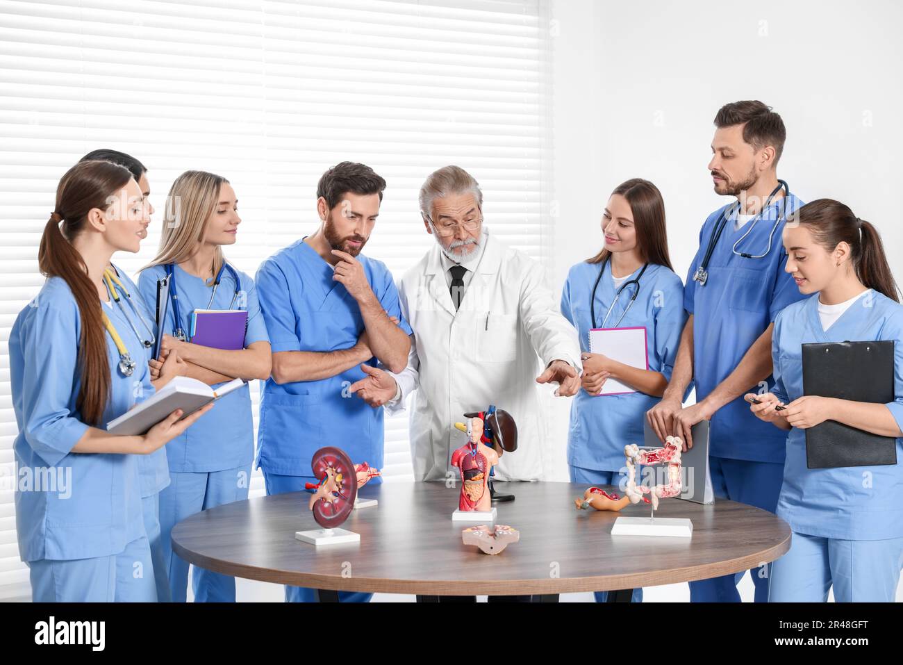 Doctor giving lecture for interns in university Stock Photo - Alamy