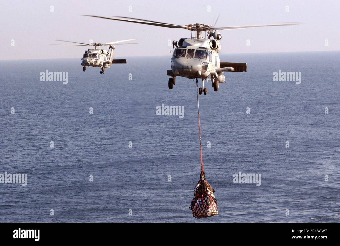 US Navy Seahawk Helicopters VERTREP Stock Photo - Alamy