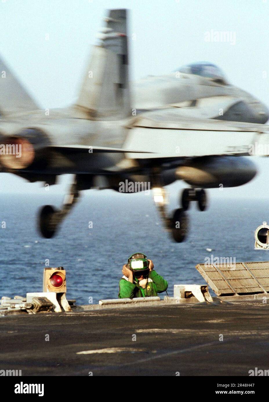 US Navy Flight Deck Ops Stock Photo - Alamy