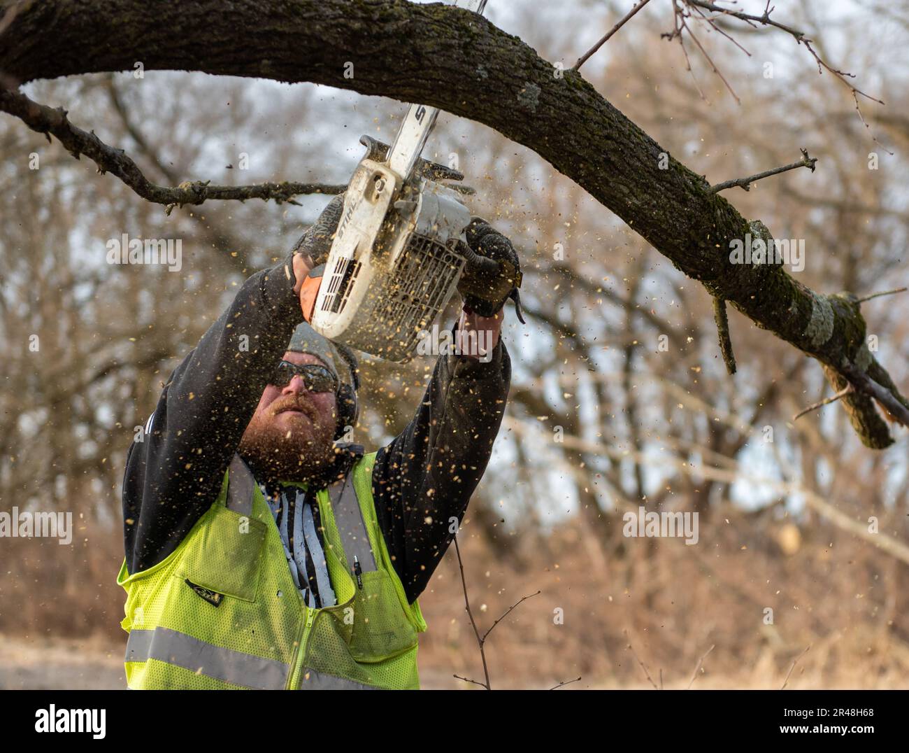 Gary Jones, 88th Civil Engineer Group maintenance worker, uses a ...