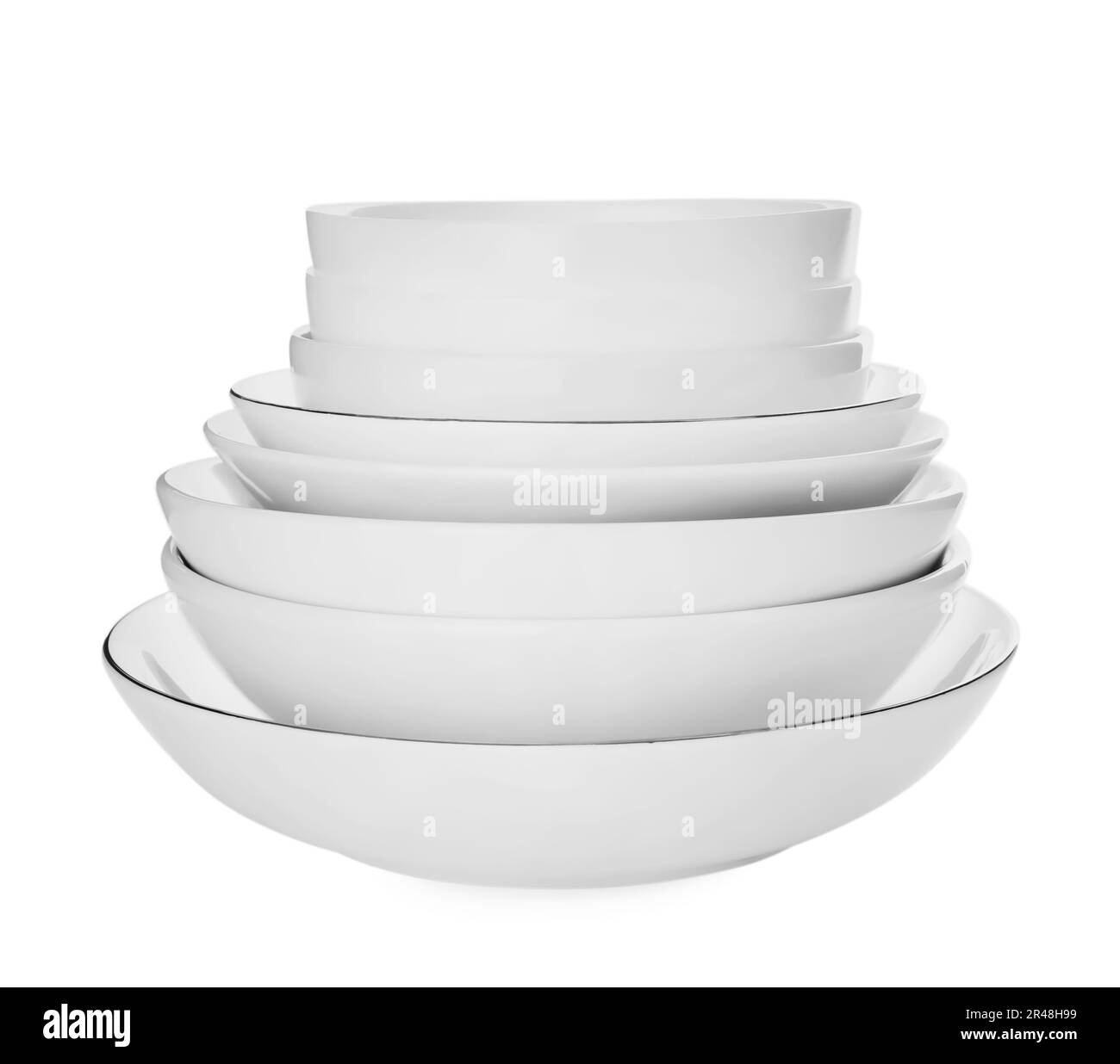 Set ceramic dishes bowl Cut Out Stock Images & Pictures - Alamy