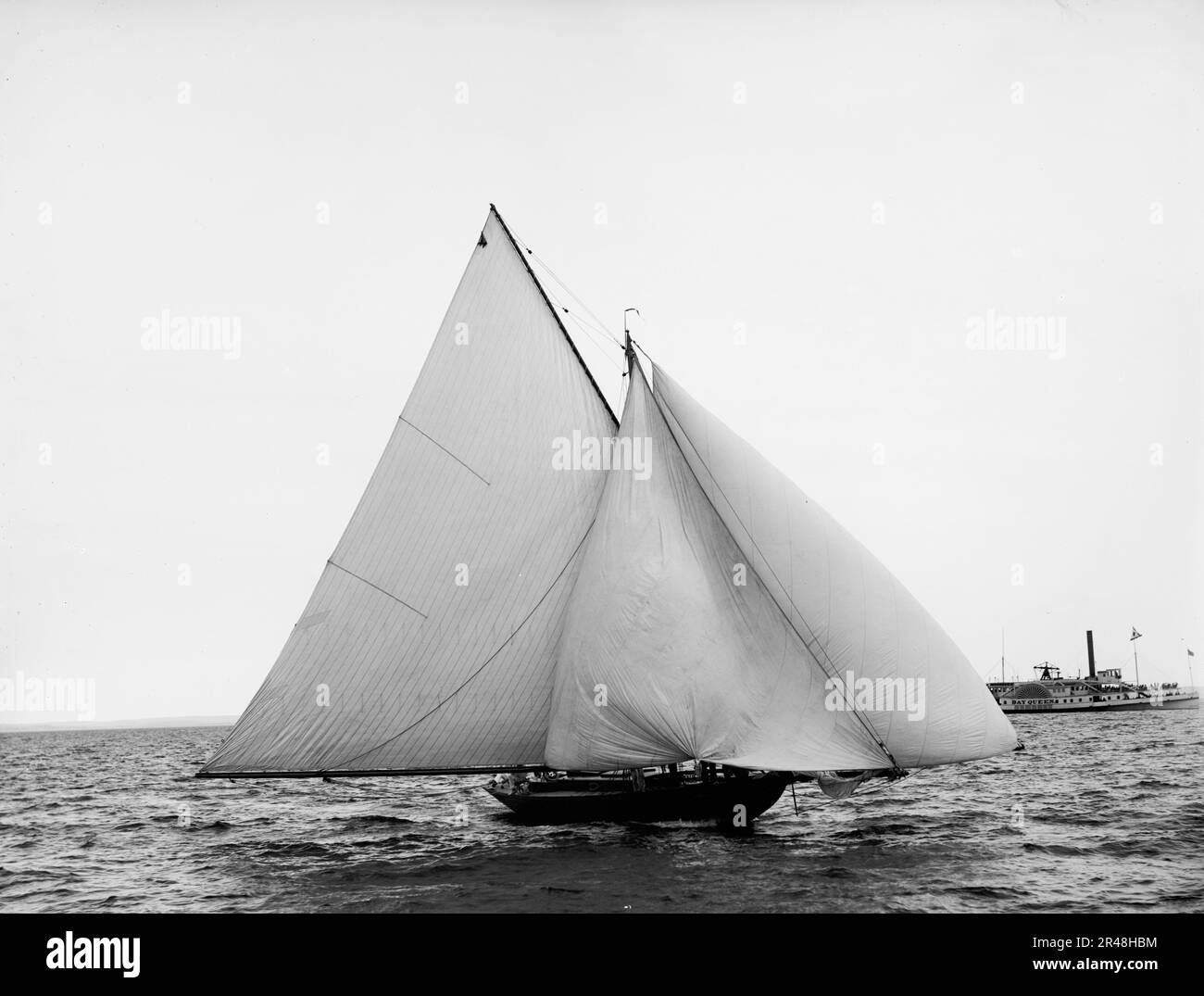 Vorant II, 1897 July 7. With Bay Queen paddle steamer Stock Photo - Alamy