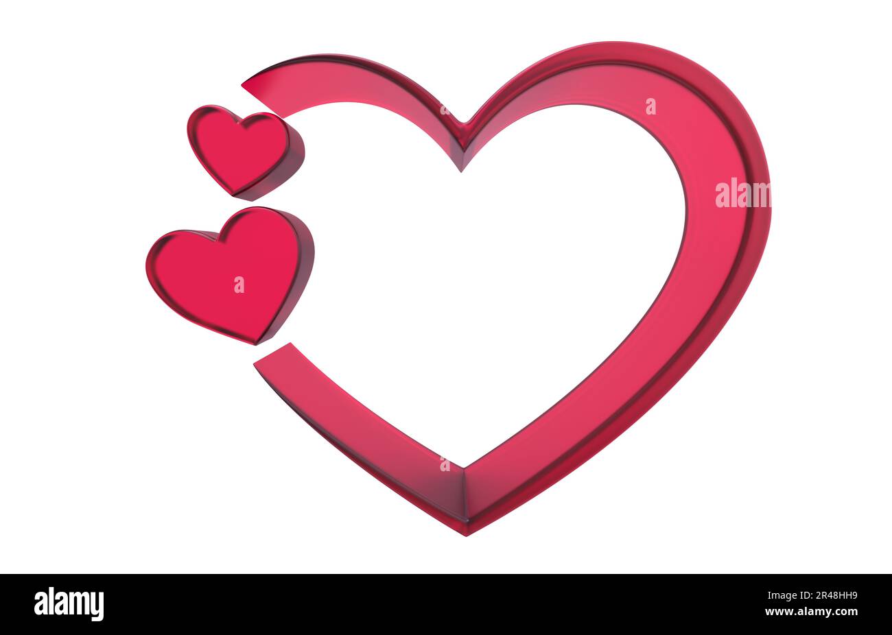 Pink heart shape to be used for writing Stock Photo - Alamy