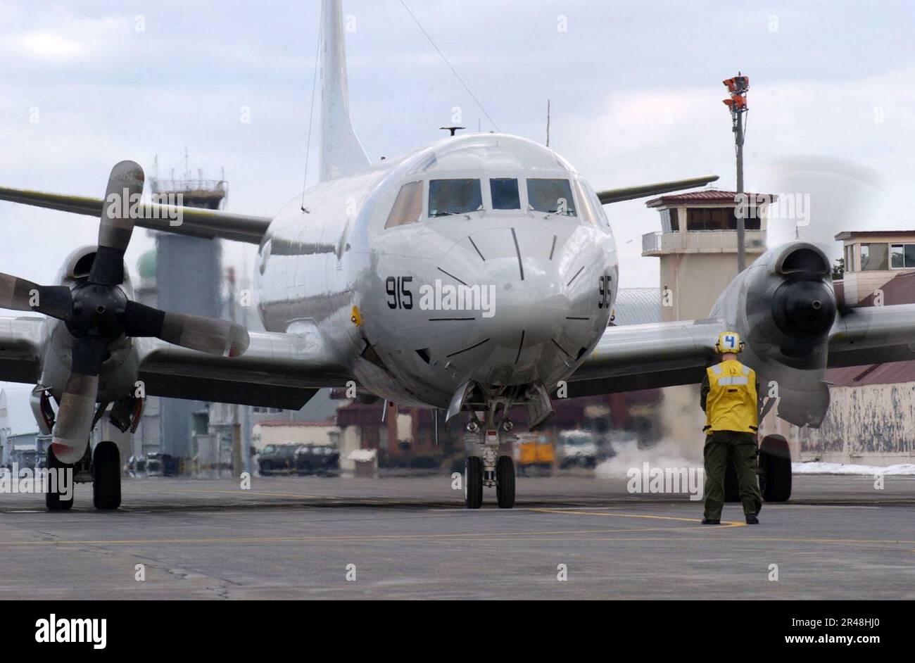 US Navy VP-40 P-3 Orion on flight line Stock Photo - Alamy